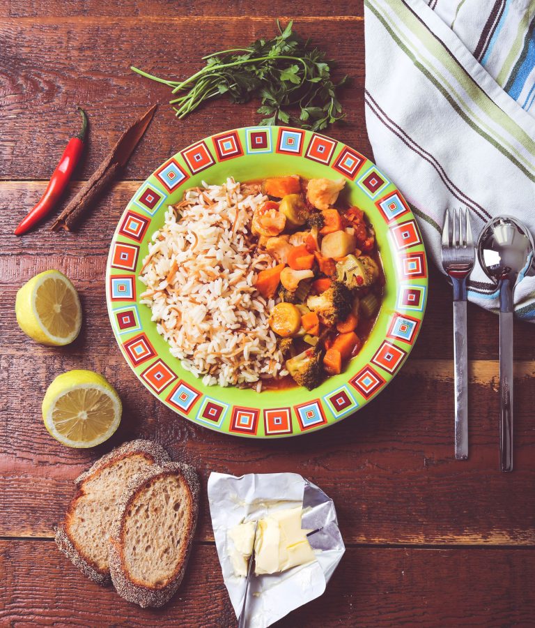 Hearty vegetable stew with vermicelli rice - Rita Lamah